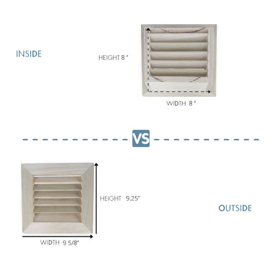 Luxury White Primed Wood Out-take Registers (SET OF 2)