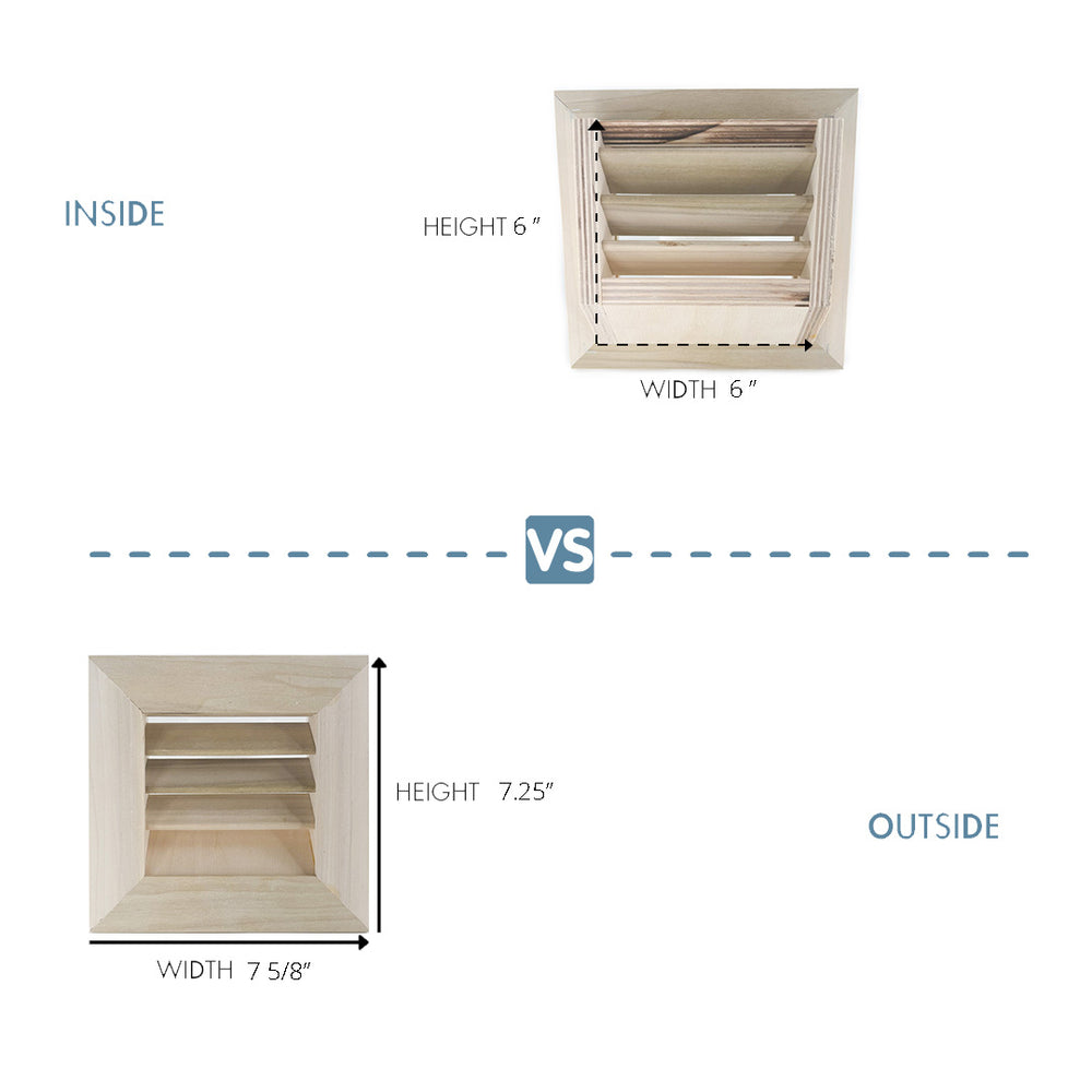 Luxury White Primed Wood Out-take Registers (SET OF 2)