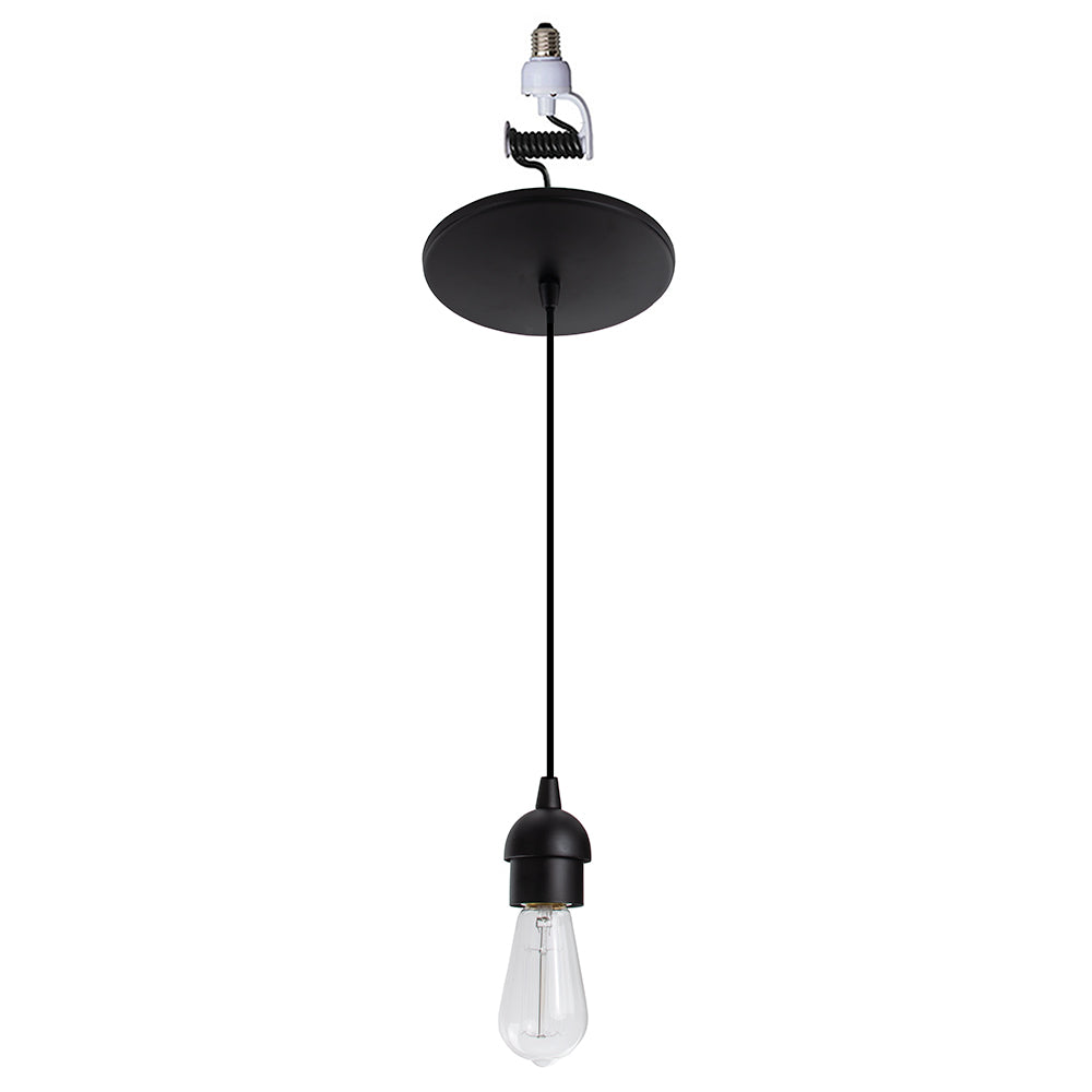 Instant Pendant Light Recessed Conversion Kit Adapter - Matte Black