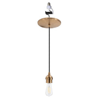 Satin Brass Instant Pendant Light | Converts Recessed Cans