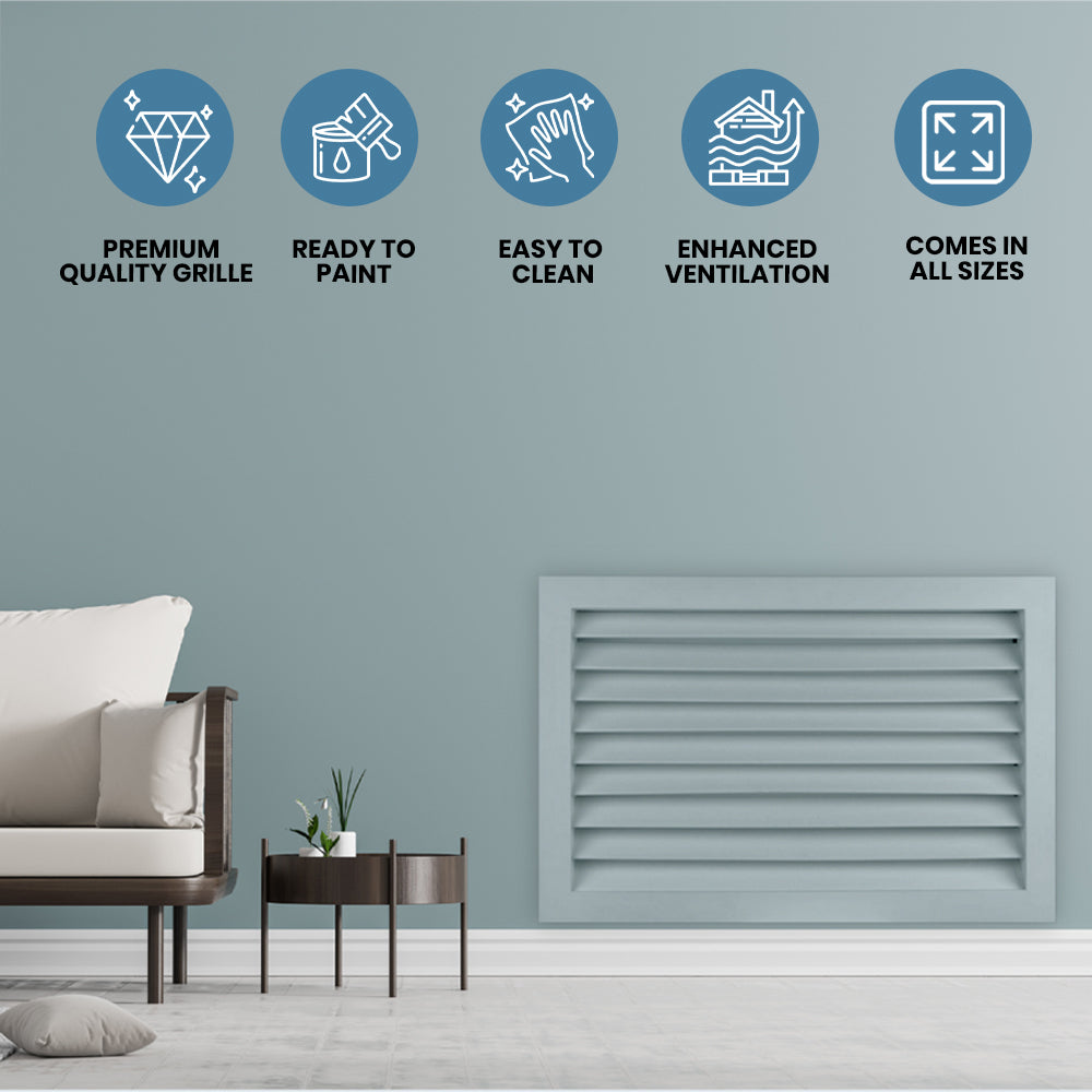 Decorative Wood Paint-Ready A/C Return Vent Covers - Worth Home Products