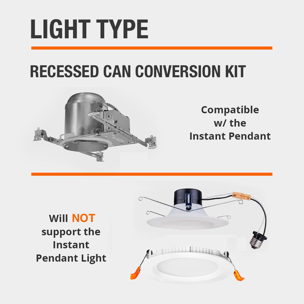 Instant Pendant Conversion Light Kit Adapter - Matte Black – Worth Home ...